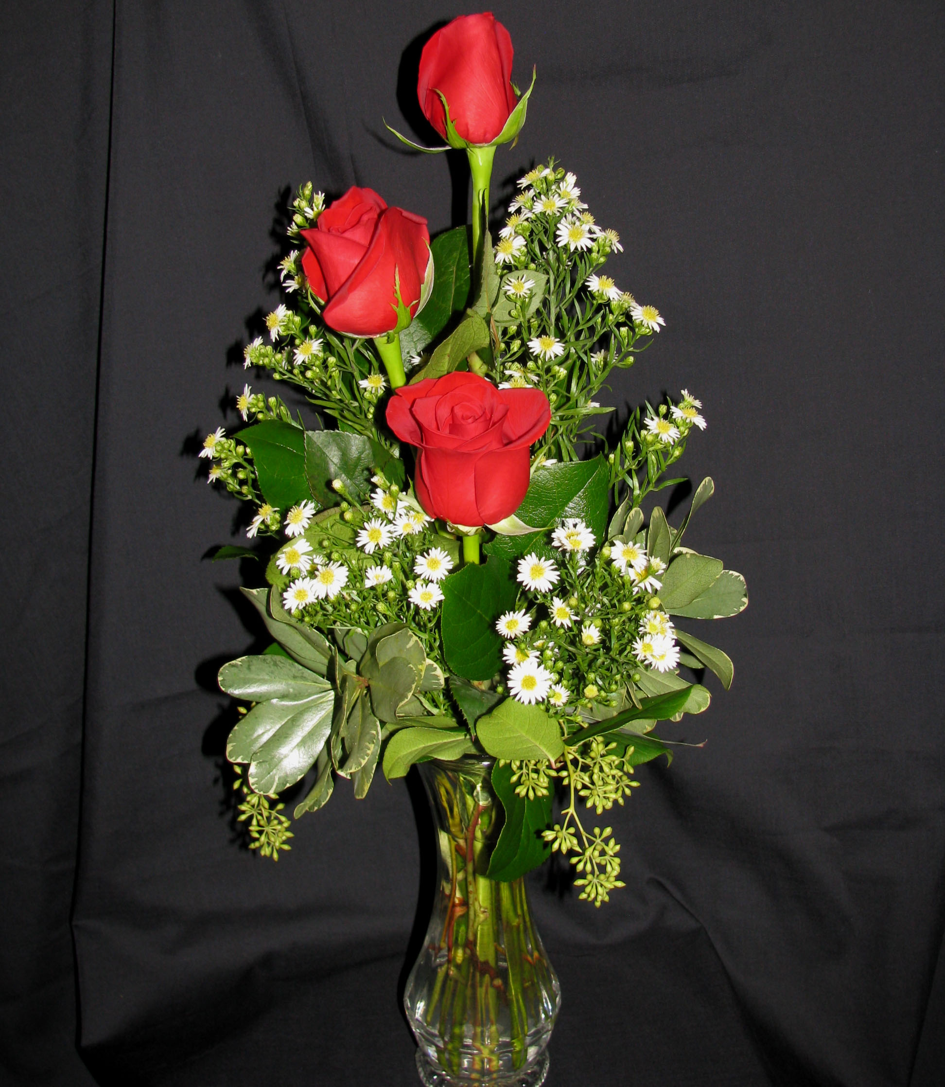 Three Rose Bouquet